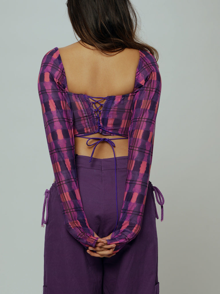 Violet mesh corset top – The Saiko Studio
